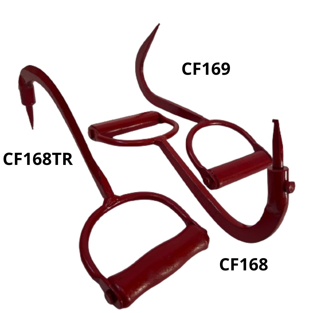 Steel log hook with removable tips | Dendrotik